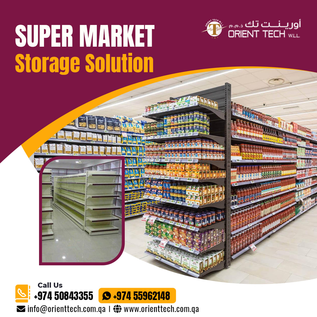 Display Groceries in Racks and Shelves for Supermarket